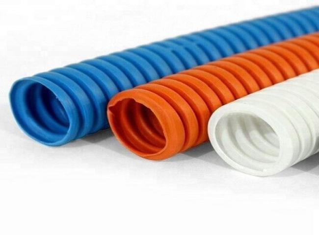 Being Produced PVC Plastic Single Wall Corrugated Pipe Extruder Machine