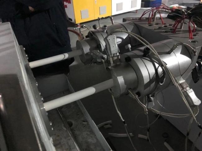 Two Cavity PVC Conduit Pipe Line for Electricity