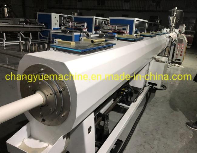 High Output PVC UPVC Drainage Water Supply Pipe Extrusion Line Making Machine / Twin Conical Screw Extruder