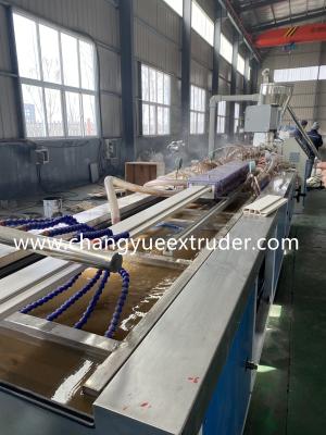China Computerized Plastic Profile Extrusion Machine with 65mm Screw Sjsz 55/120 Twin Conical Extruder for sale