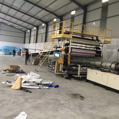 Китай Привлекательная 35*4*4.5м ПВХ искусственная мраморная плитка изготавливающая машина с экструзионным формованием продается