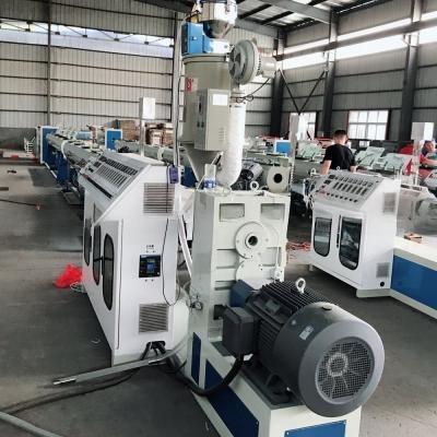 China Productielijn voor 20-63 mm HDPE-buizen op maat met volledig verweven systeem Te koop