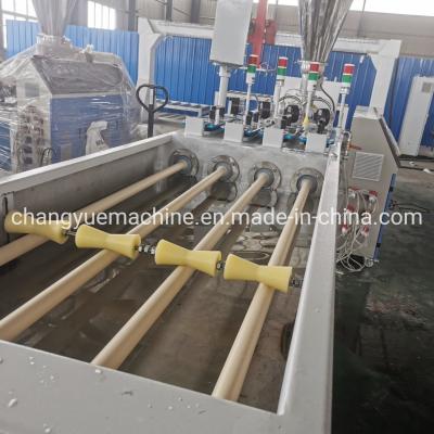 China Plastic Pipe Extruder Machine / Twin Conical Screw Extruder / Initial Payment / 4 Cavity for sale