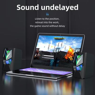 Cina Altoparlanti musicali omidirezionali con suono 2.0 Altoparlanti da scrivania RGB per laptop OEM in vendita