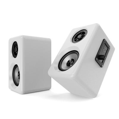 China ROHS  10 Watt Powered White 2.0 Bookshelf Speakers With 2 X 3