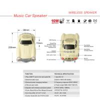 China Customizable Gift Portable Wireless Mini Car Speaker With Full Range Audio Crossover for sale