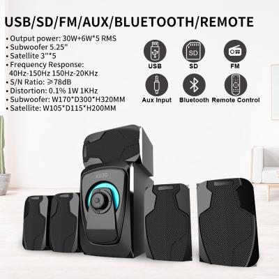 China Moldes privadas Sim Armário de madeira Hifi 5.1 alto-falante Sistema de home theater Comunicação USB à venda