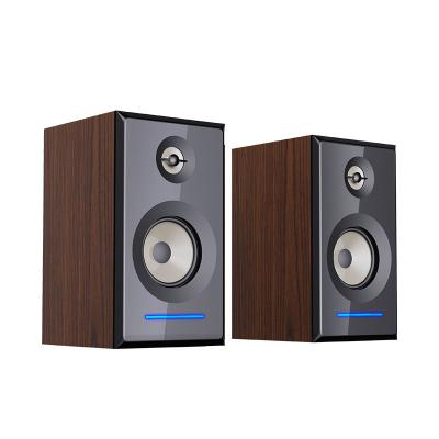 China Active Brown BT 5.0 Wireless Bookshelf Speaker S-63 featuring TWO-WAY Audio Crossover for sale