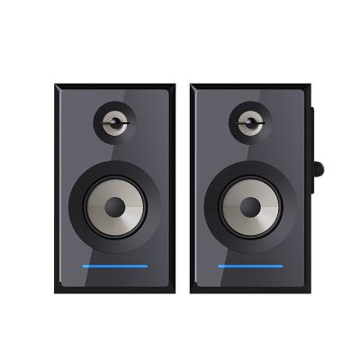 China Active Brown BT 5.0 Wireless Bookshelf Speaker S-63 featuring TWO-WAY Audio Crossover for sale