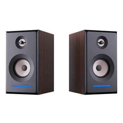 China Active Brown BT 5.0 Wireless Bookshelf Speaker S-63 featuring TWO-WAY Audio Crossover for sale