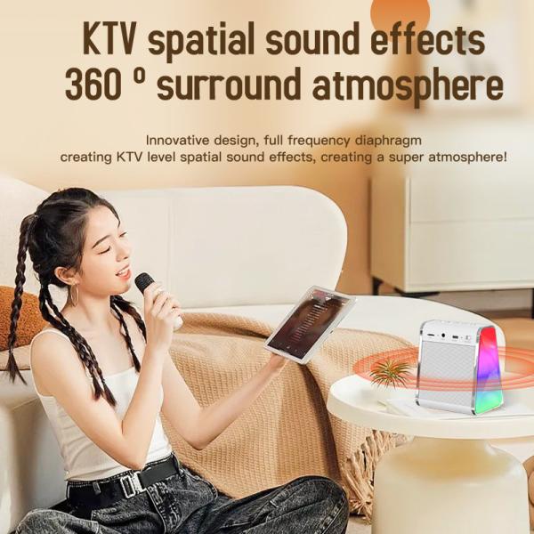 RGB Lights Wireless Charging Bluetooth Speaker For Small Business And Office 118*77*43mm