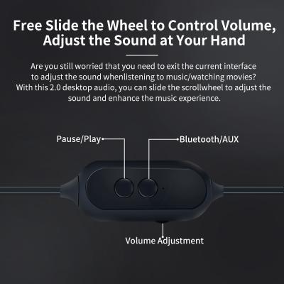 China Plastic Enclosure PC Desktop Gaming 3.5mm Audio Input USB 2.0 Laptop Computer BT Speaker for sale