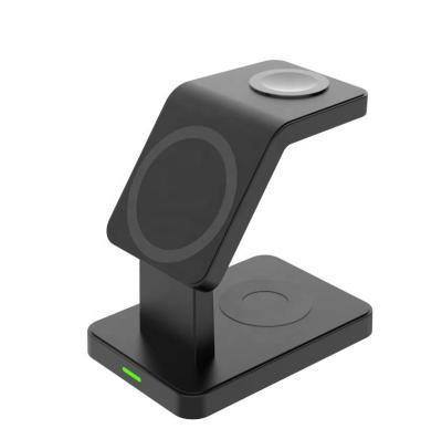 Cina Logo personalizzato caricabatterie magnetiche senza fili 3 in 1 Magsafing in vendita