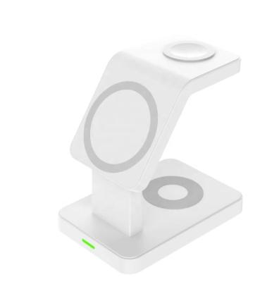 Cina Logo personalizzato caricabatterie magnetiche senza fili 3 in 1 Magsafing in vendita