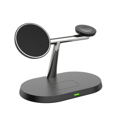 Cina Oem Fast Qi Multifunzione Cargatore Wireless 3 In 1 Uso di auricolari in vendita