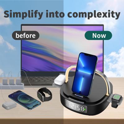 Cina Stazione di ricarica wireless Qi 5 in 1 veloce 15w Uso del telefono cellulare in vendita