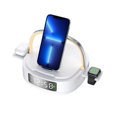 Cina Stazione di ricarica wireless Qi 5 in 1 veloce 15w Uso del telefono cellulare in vendita