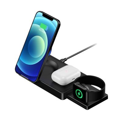 Cina Caricabatterie senza fili 3 in 1 Qi Magnetico, base di ricarica senza fili per Iphone 9V in vendita