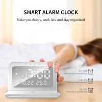 China Snooze Mode Qi Wireless Charger Clock for sale