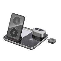 China Multi Function  Qi Wireless Charging Stand 110KHz Dimming Black Convenient for sale