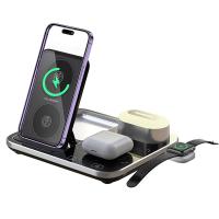 China Multi Function  Qi Wireless Charging Stand 110KHz Dimming Black Convenient for sale