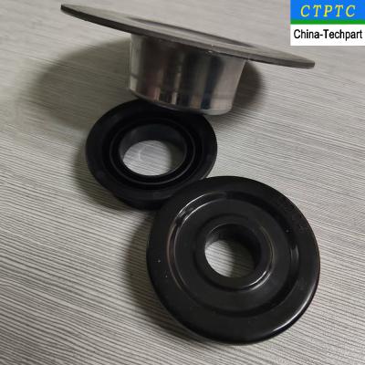 China Hot Pressed Carbon Steel Bearing Housing for Conveyor Roller with Plastic Labyrinth Seals for sale