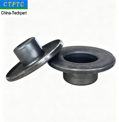 China Flanged TK Stamped Bearing Housing  Large Flange Conveyor Roller End Cap For Belt Conveyor Idler Parts for sale
