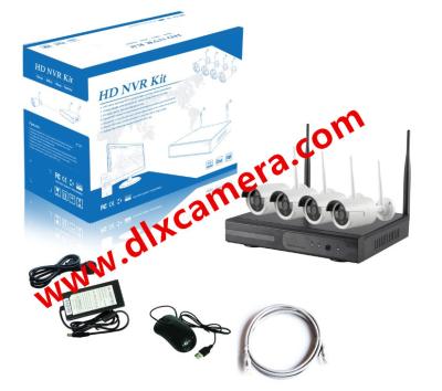 China 4ch 1.3Mp 960p WIFI NVR IP camera kit with 10inch display plug and play wifi ip camera kit for sale