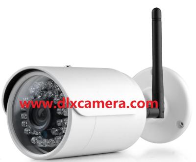 China DLX-WFLB20 1080p 2Mp Outdoor Weather-proof Wireless WI-FI IP IR Bullet Camera with Tri-axis Bracket Support 128G SD card for sale