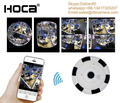 China 360° 1080p1920x1080P 128G SD 3D Panoramic P2P Plug and play VR IP WIFI IR50M camera for sale
