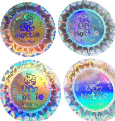 China Anti-Counterfeit Secret Laser Image Hologram Readable Sticker With Hidden Text Security Sticker for sale