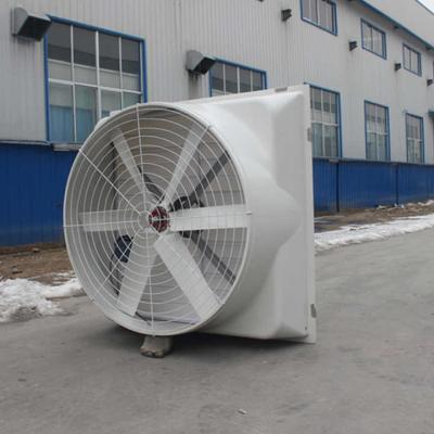 Cina Ventilatore in FRP per serre conico scatola di scarico in fibra di vetro per allevamenti di pollame Ventilatore a pressione negativa in vendita
