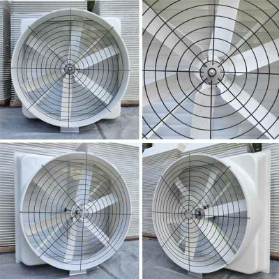 Cina Ventilatore in FRP per serre conico scatola di scarico in fibra di vetro per allevamenti di pollame Ventilatore a pressione negativa in vendita