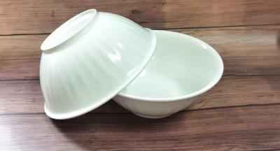 China High Temperature PET Tableware Noodles Bowl 21 X 8cm White Wear Resistance for sale