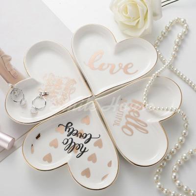 China Heart shaped ring dishes jewelry dishes for sale