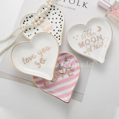 China Pink color ceramic decoration plates for party for sale
