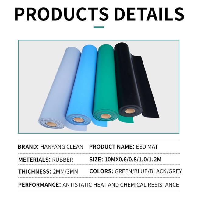 Close-up of ESD mat surface