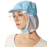 China Dustproof Polyester Mesh Food Processing Hat 35g One Size Fits All for Beverage Factory Workshop for sale