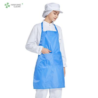 China H-1131-AP PE Coated Waterproof Oil Resistant Apron Adjustable with Pockets for Commercial Kitchen Bakery Restaurant Wholesale for sale