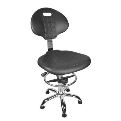 China ESD Lab Stool Antistatic Cleanroom Chair with PU Leather for sale