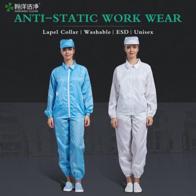 China HANYANG CLEAN ESD Workwear 10e6-10e9 Ω Anti Static Unisex Washable for sale