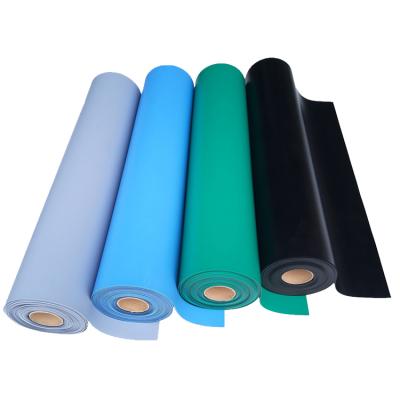 China Green ESD Table Mat 1m x 10m Anti-static Rubber Workbench Mat for sale