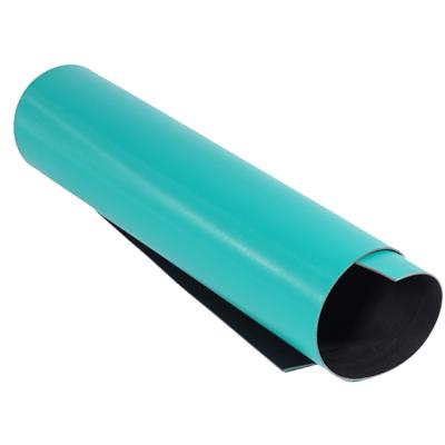 China Green ESD Table Mat 1m x 10m Anti-static Rubber Workbench Mat for sale