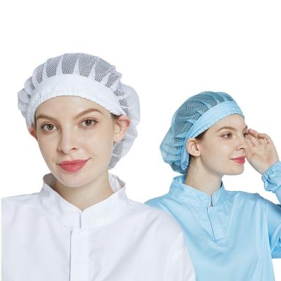 China KL-3006 Polyester Mesh Hat with Adjustable Rope for Food Factory and Workshop - Dust Proof Mesh Style Cap for sale