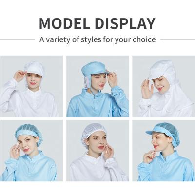 China Lightweight Polyester-Cotton Food Processing Hat One Size Fits All for Food Factory and Workshop for sale