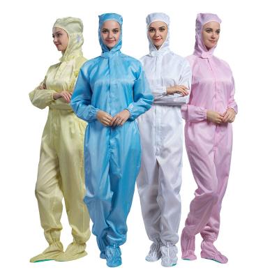 China Hooded ESD Coverall with Adjustable Waist and Conductive Fiber for Cleanroom Compliance for sale