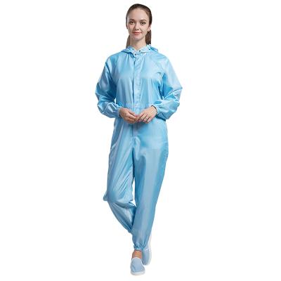 China Class 100-10000 Lint-Free Comfortable Cleanroom Suit ESD Coverall for Dustproof Environments for sale