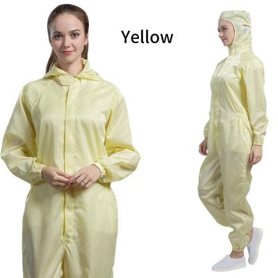 China Custom Size Vapor-Protective ESD Coverall with 106-107Ohm Surface Resistance for Cleanroom Use for sale