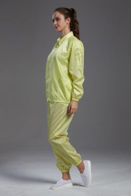 China Anti Static ESD Garment Resuable Class1000 cleanroom  jacket and pants muticolor with pen pocket for sale