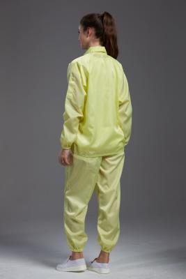 China Anti Static ESD Garment Resuable Class1000 cleanroom  jacket and pants muticolor with pen pocket for sale